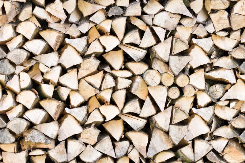 Firewood Free-standing Stack, Seamless Pattern Stock Image - Image of ...