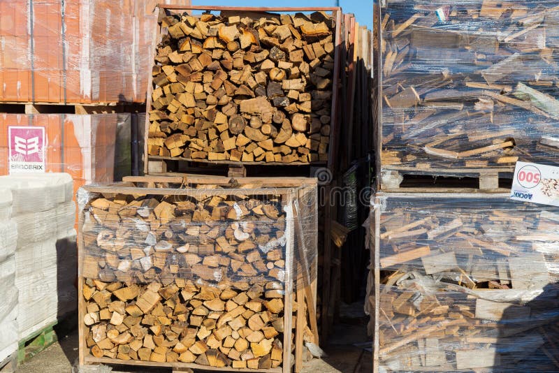 Firewood for Home Heating and Cooking on an Open Fire Stock Photo ...