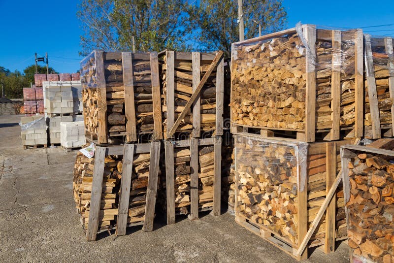 Firewood for Home Heating and Cooking on an Open Fire Stock Photo ...