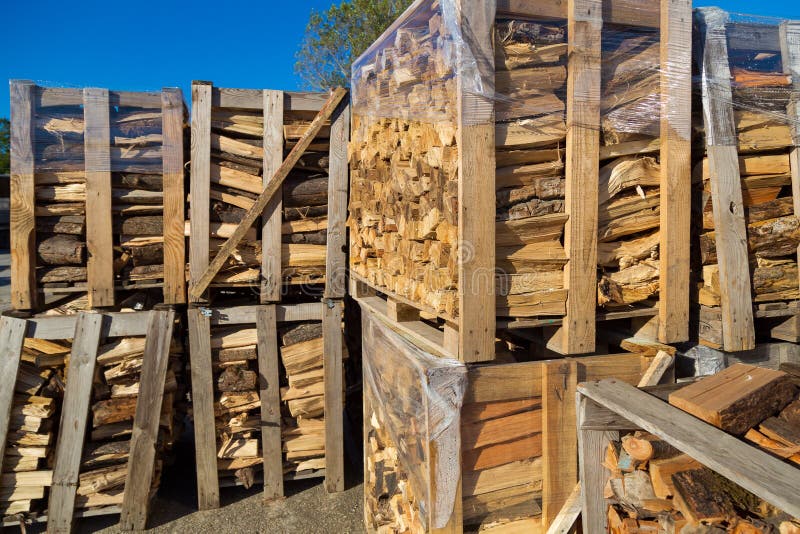 Firewood for Home Heating and Cooking on an Open Fire Stock Photo ...