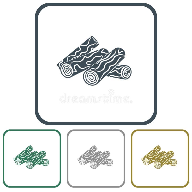 Firewood icons set stock vector. Illustration of food - 92338464