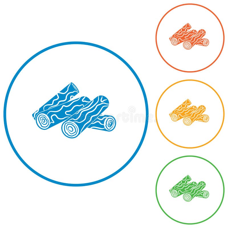 Firewood icons set stock vector. Illustration of coal - 92859190