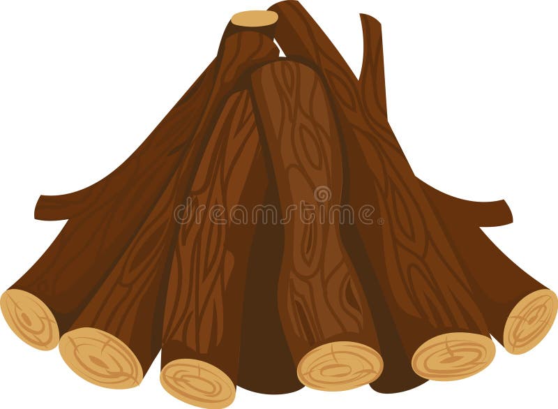 Firewood Logs Stacked in a Pyramid Shape, Showcasing the Texture of the ...