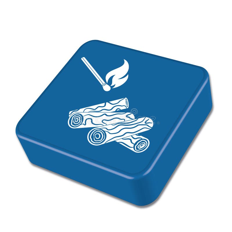 Firewood and matches icon stock vector. Illustration of cook - 89242572