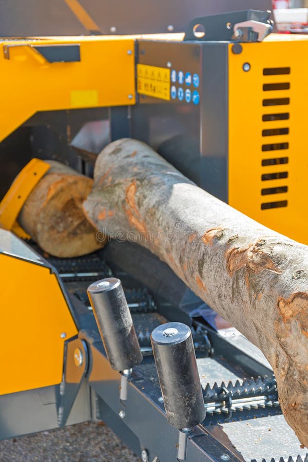 Firewood Processing Machine Stock Image - Image of machine, processing ...
