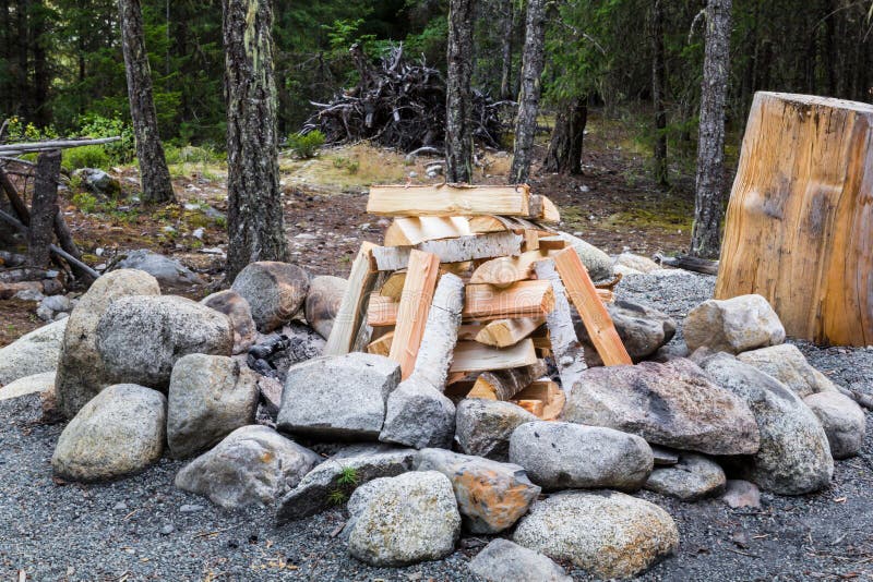 Firewood ready to fire stock photo. Image of forest, adventure - 76070052