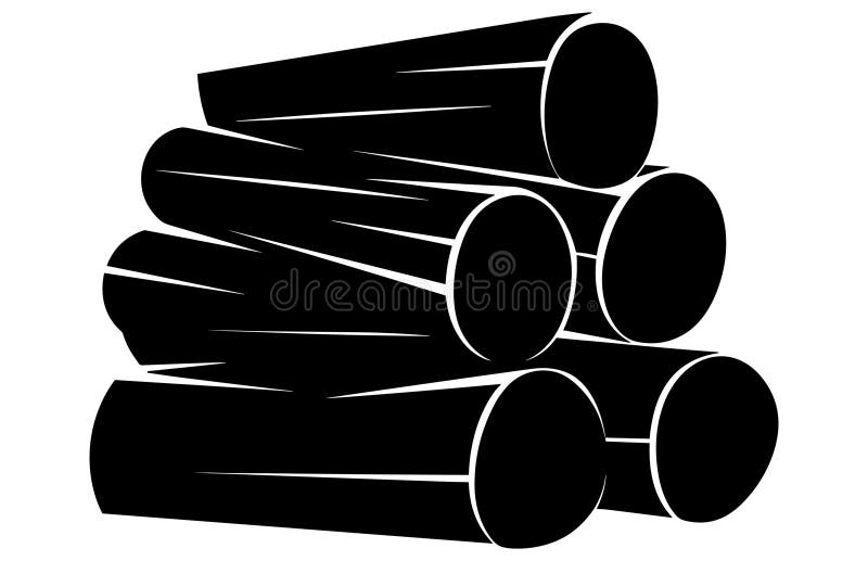 Firewood Stack Silhouette Glyph Icon, Wood Log, Timber, and Woodpile ...