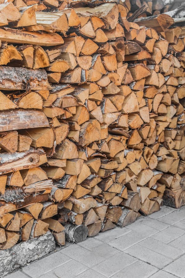 Firewood Stack Storage Wood Materials Chopped Tree Rural Pile Stock ...