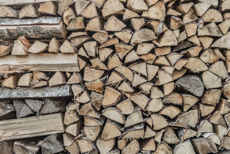 Firewood Stack Storage Wood Materials Chopped Tree Rural Pile Stock ...