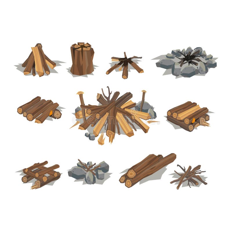 Firewood stock vector. Illustration of material, tool - 41208994