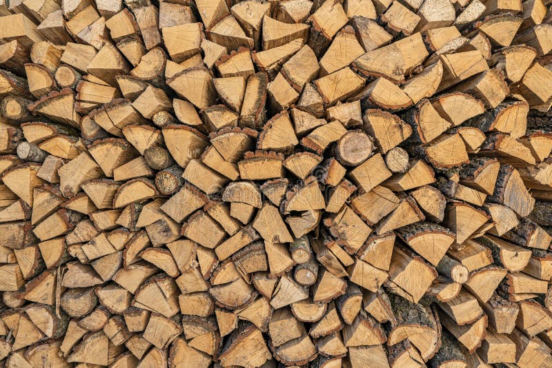 Firewood Texture. Pile of Dry Chopped Fire Wood Background Stock Photo ...