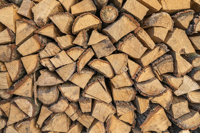 Firewood Texture. Pile of Dry Chopped Fire Wood Background Stock Photo ...