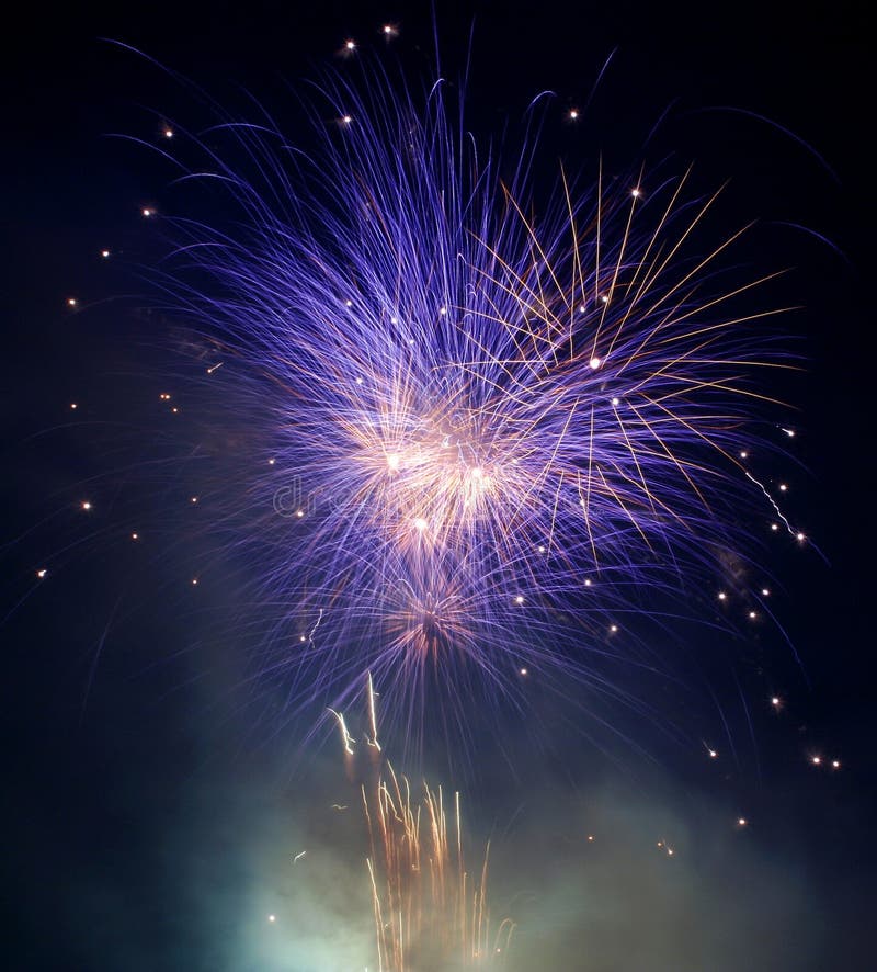 Firework Above Voronezh during Celebration of Victory Day, Aerial View ...