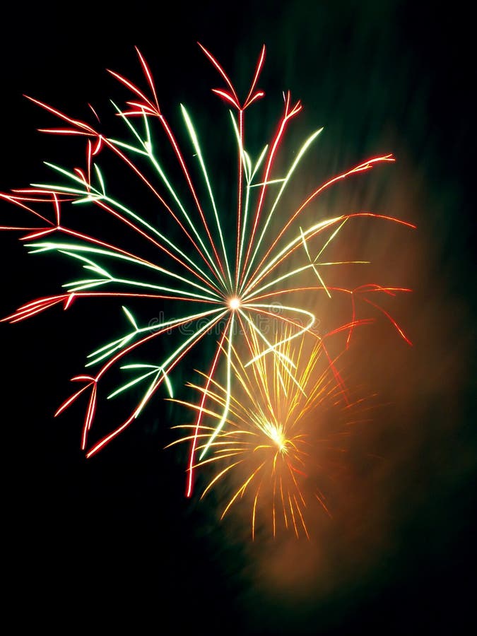 Red Fireworks stock photo. Image of colors, light, colours - 6063142
