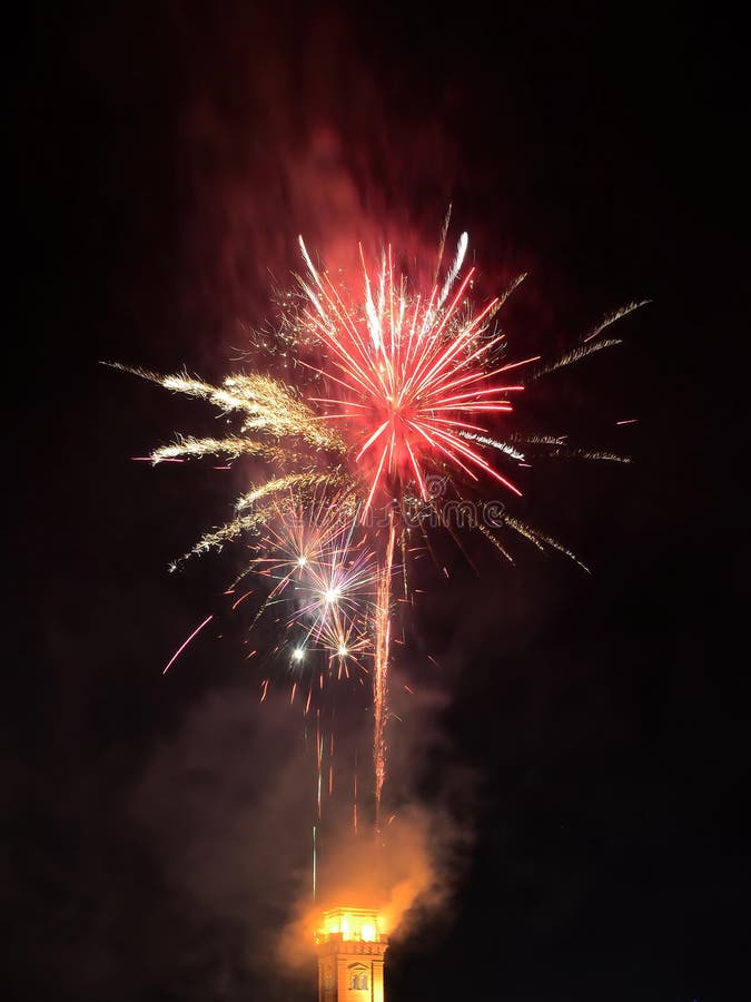 Firework Amusement Entertainment Fun at Night Stock Photo - Image of ...