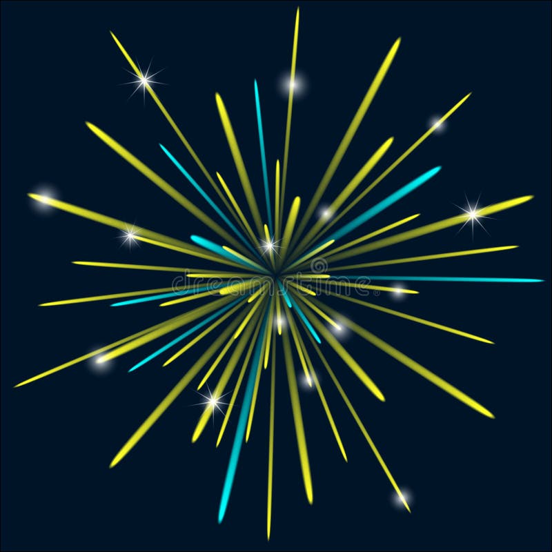 Firework Background Bark Blue Color Stock Vector - Illustration of ...