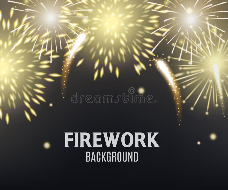 Firework Background with Lights Explosion Element Realistic Vector ...