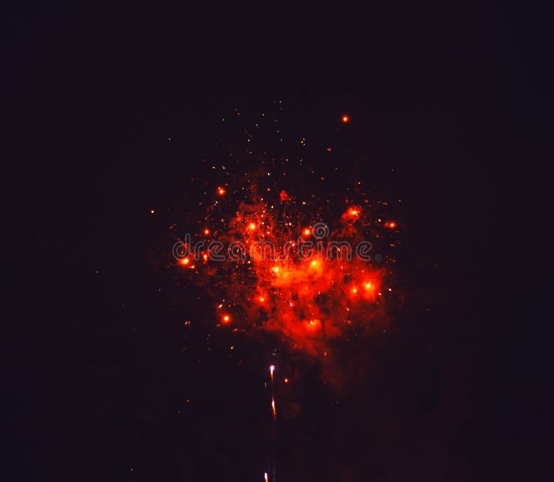 Firework blast at New Year stock image. Image of fireball - 106799939