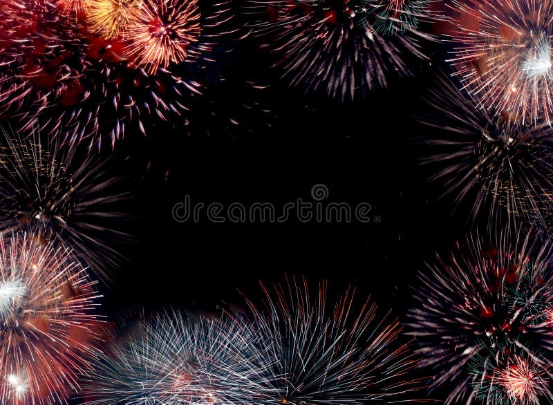 Firework border stock photo. Image of copyspace, flash - 41000762