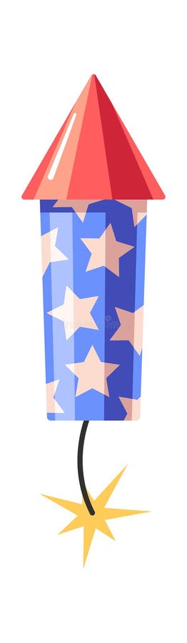 Firework Burning Fuse American Firecracker Stock Illustration ...