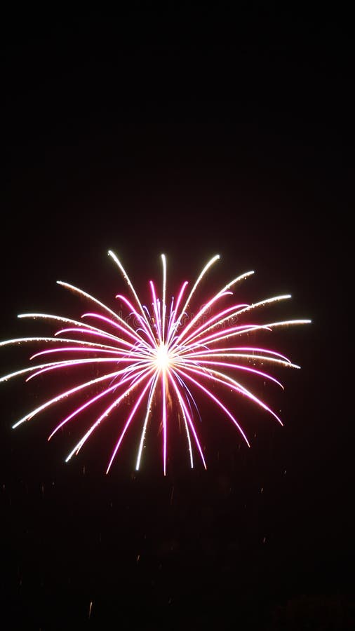 Single-burst Shower of Fireworks Streak Stock Image - Image of ...