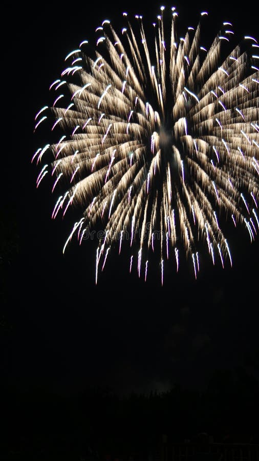 Single-burst Shower of Fireworks Streak Stock Image - Image of ...