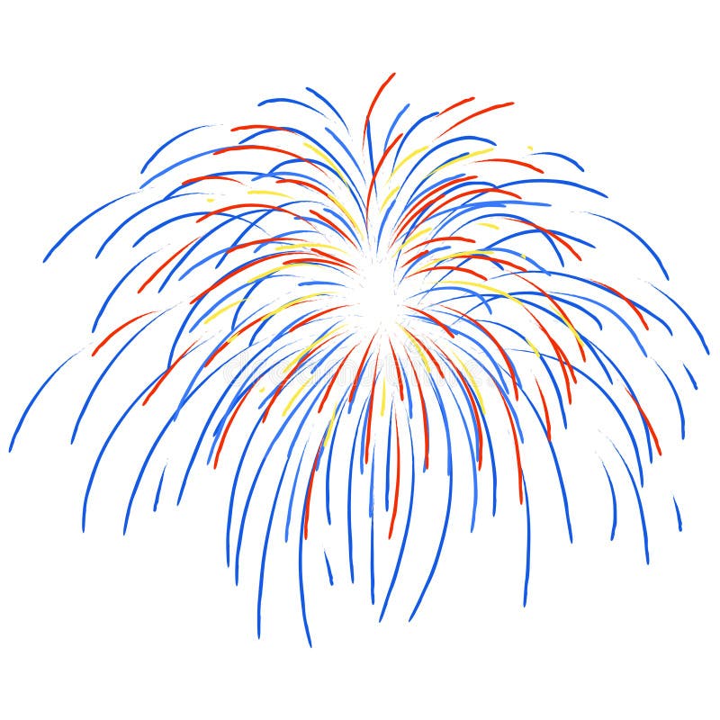 Firework Burst New Year Celebration Vector Illustration Icon Stock ...
