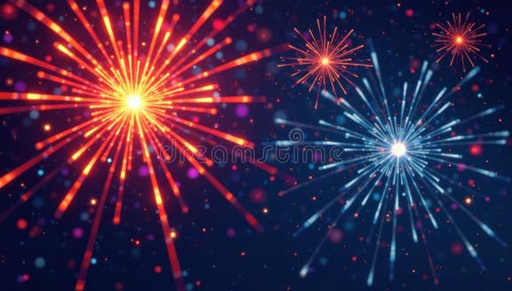 Firework Burst Pattern with Bold Shapes and Vibrant Colors, Fireworks ...