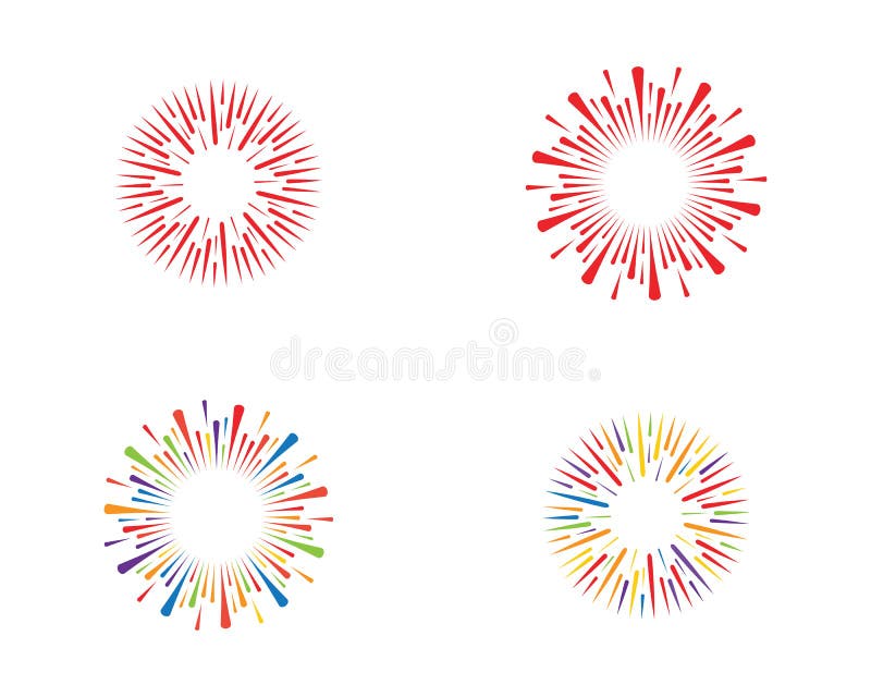 Firework Burst Rays Vector Illustration Stock Vector - Illustration of ...