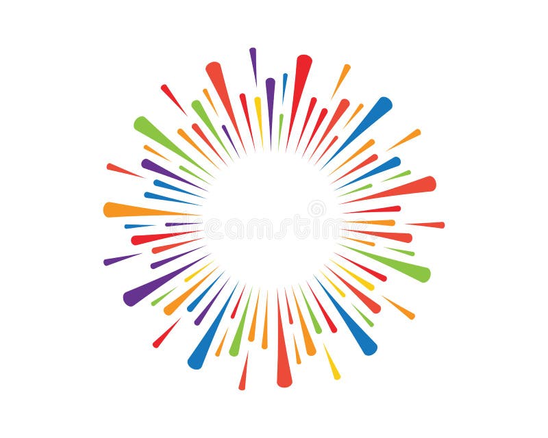 Firework Burst Rays Vector Illustration Stock Vector - Illustration of ...