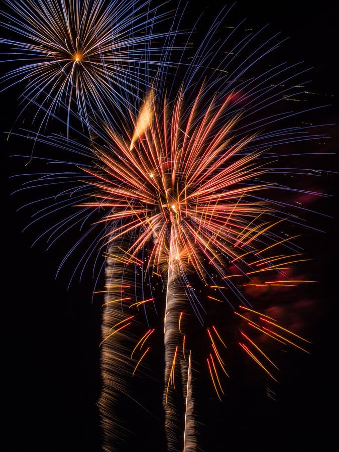 Firework Bursts stock photo. Image of july, streak, explode - 102044806