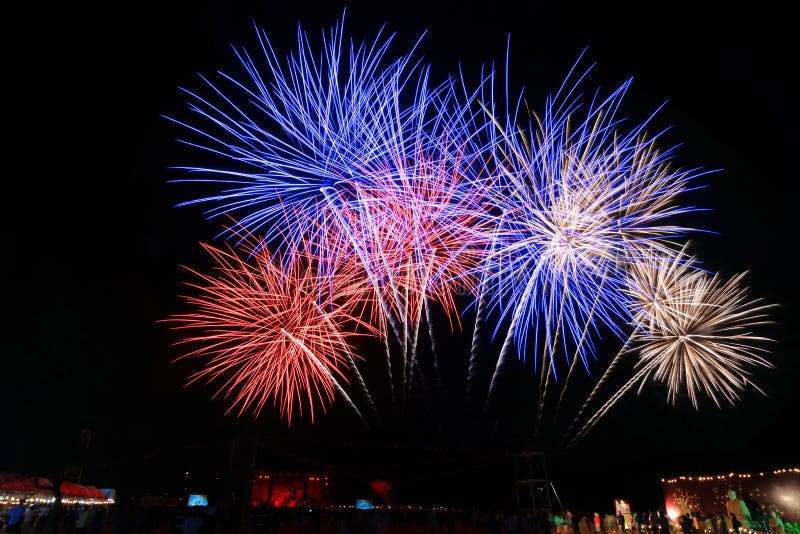 Firework stock photo. Image of burst, evening, dusk, copy - 58242544