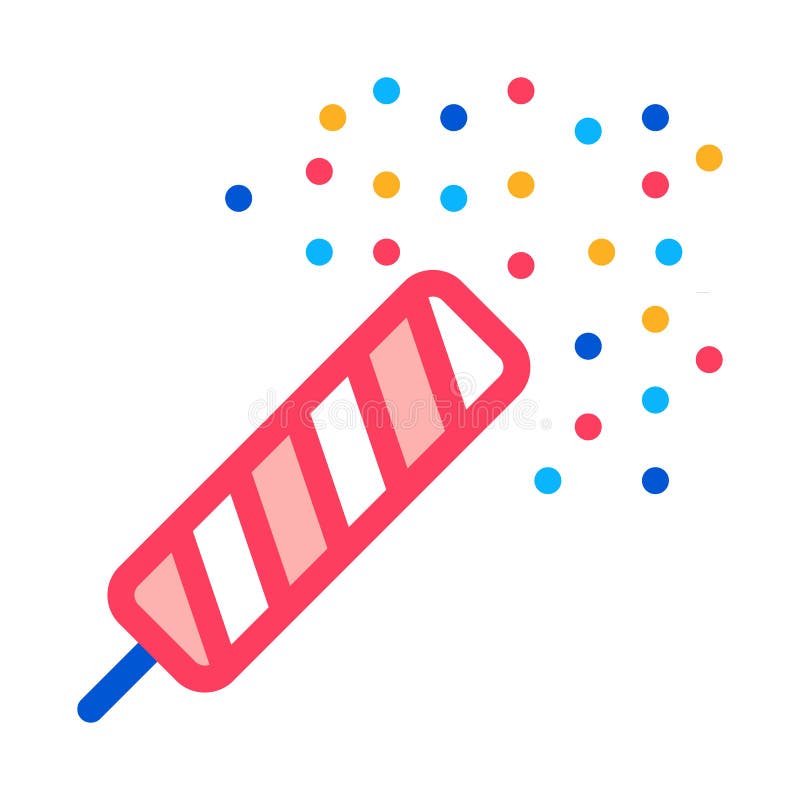 Firework Cracker Icon Vector Outline Illustration Stock Vector ...