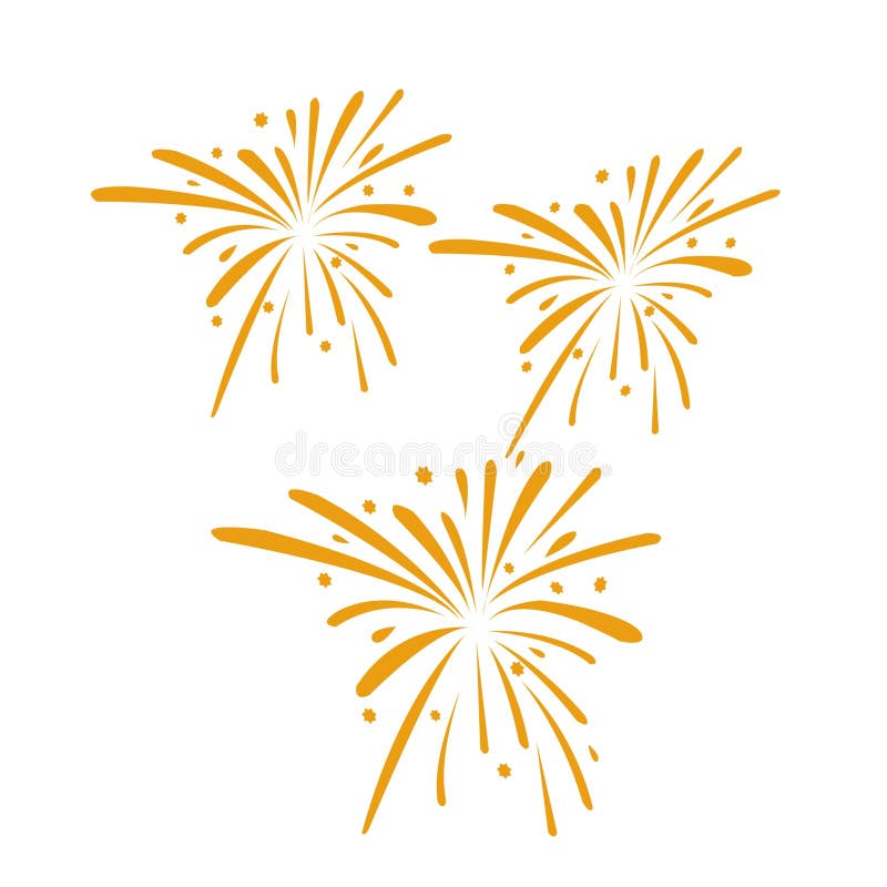 Firework Design Vector Illustration Isolated on White Background. Stock ...