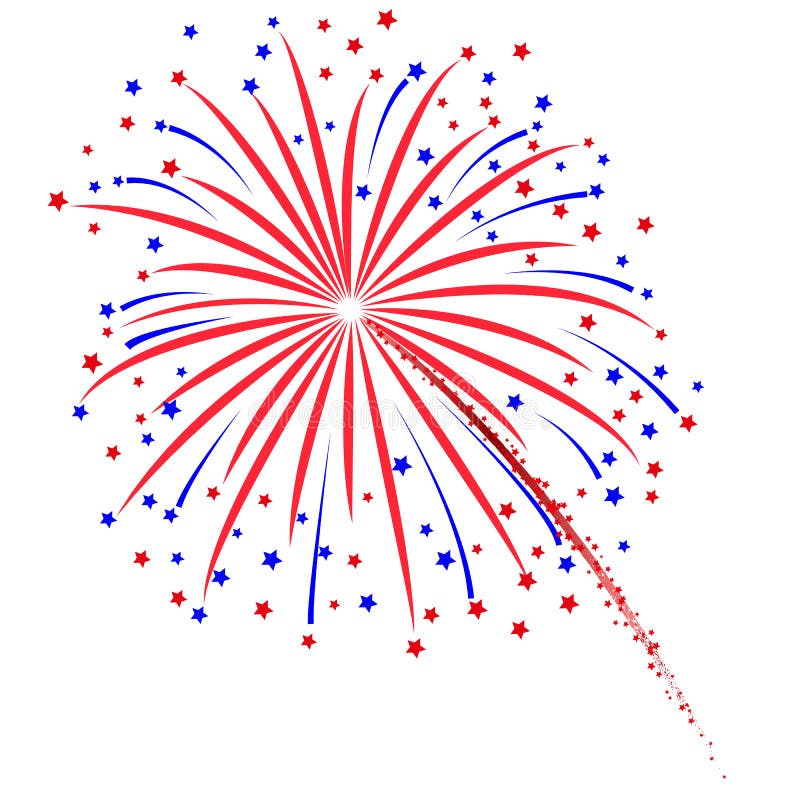 Firework Design on White Background Stock Vector - Illustration of ...