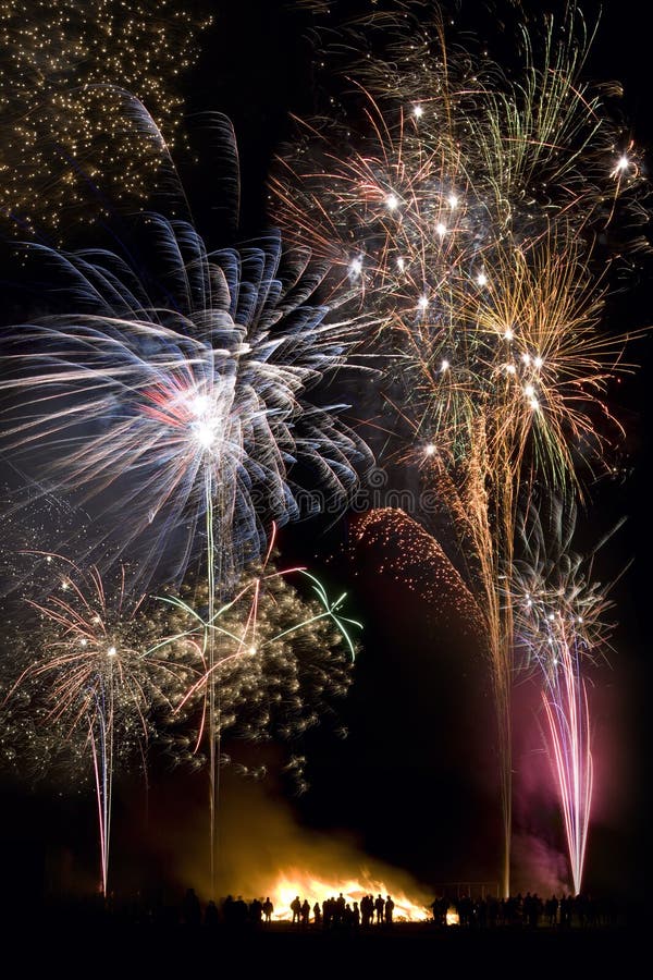 Firework Display on 5th November - England Stock Photo - Image of ...