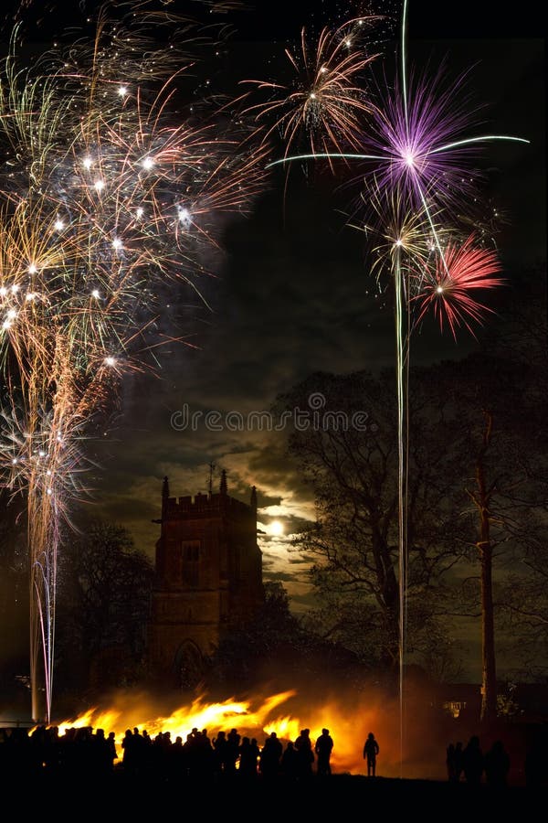 Firework Display - 5th November - England Stock Photo - Image of ...