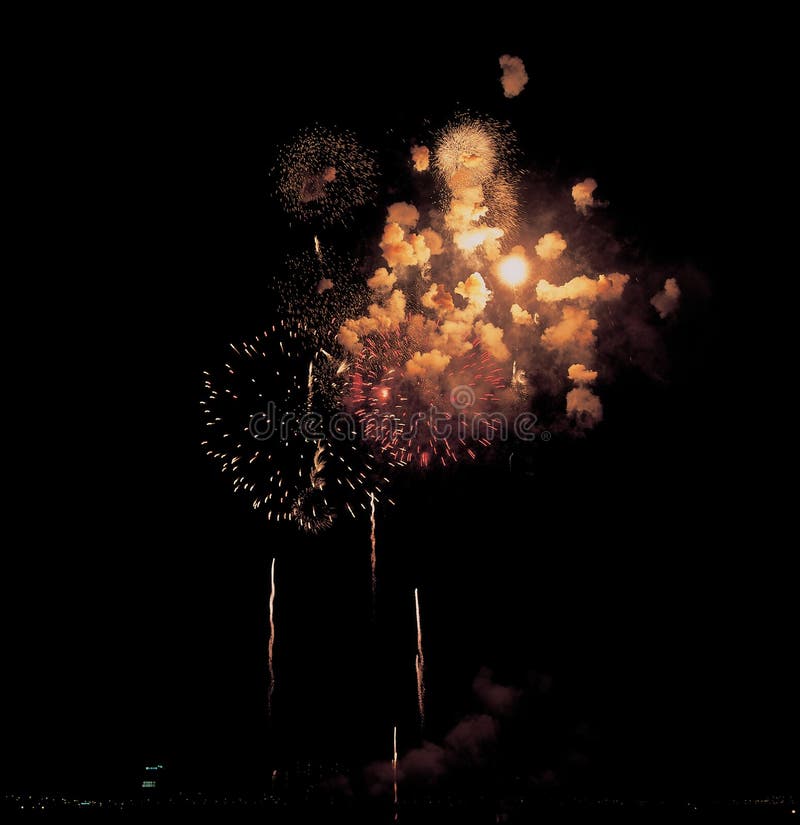 Firework Display stock photo. Image of flame, fete, electric - 81583396