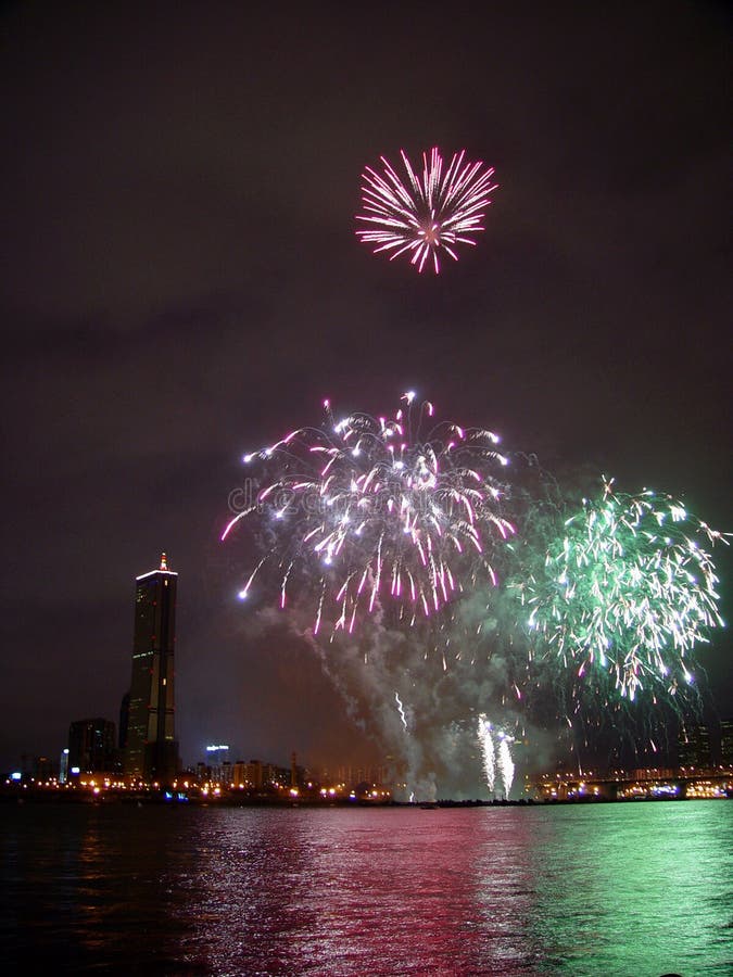 Firework Display stock photo. Image of skyscraper, party - 82414170