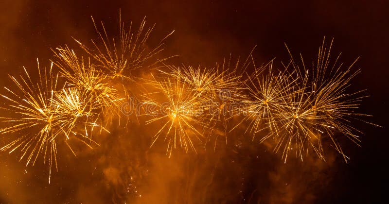 A Firework Display Illuminating the Night Sky Stock Image - Image of ...