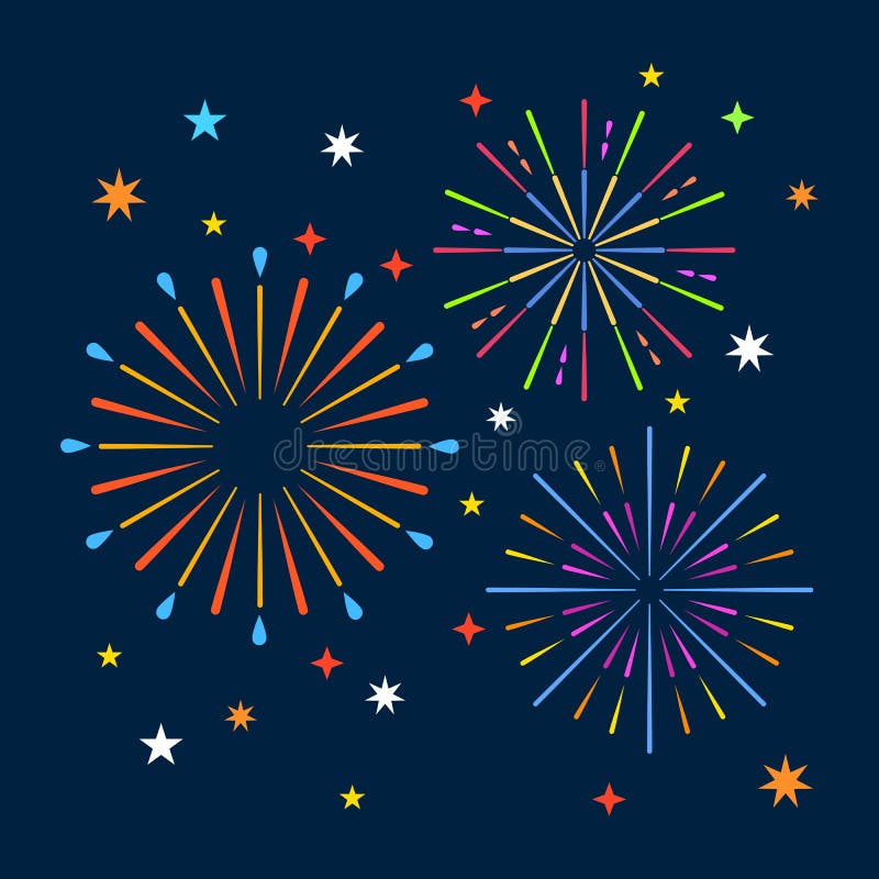 Firework display stock vector. Illustration of graphic - 176095419