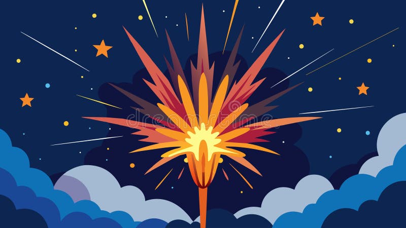A Firework Exploding into the Night Sky Representing the Bursts of ...