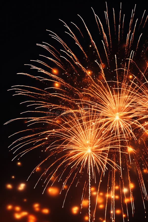 Firework Exploding in the Night Sky Stock Image - Image of show ...