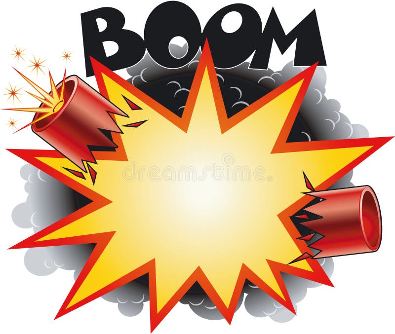 Bomb Explosion Cartoon Style Vector Background Stock Vector ...
