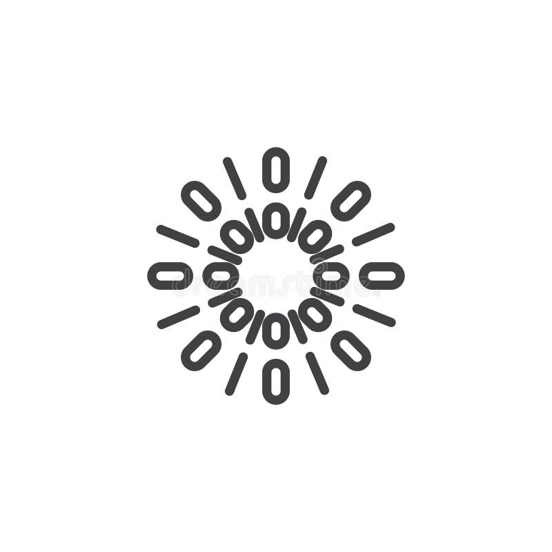 Firework Explosion Outline Icon Stock Vector - Illustration of spark ...