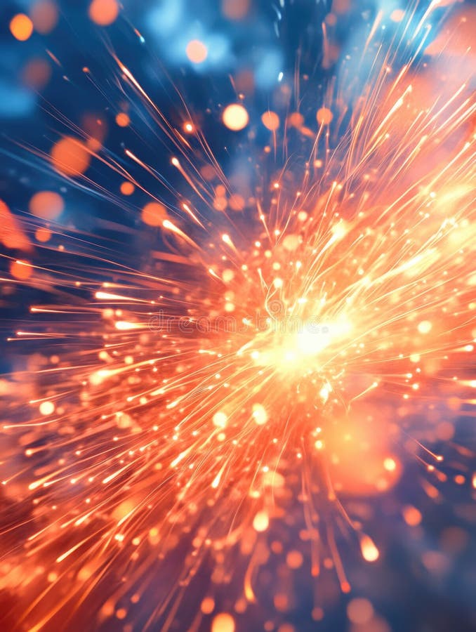 Firework Explosion in Mid-air Stock Image - Image of party, display ...