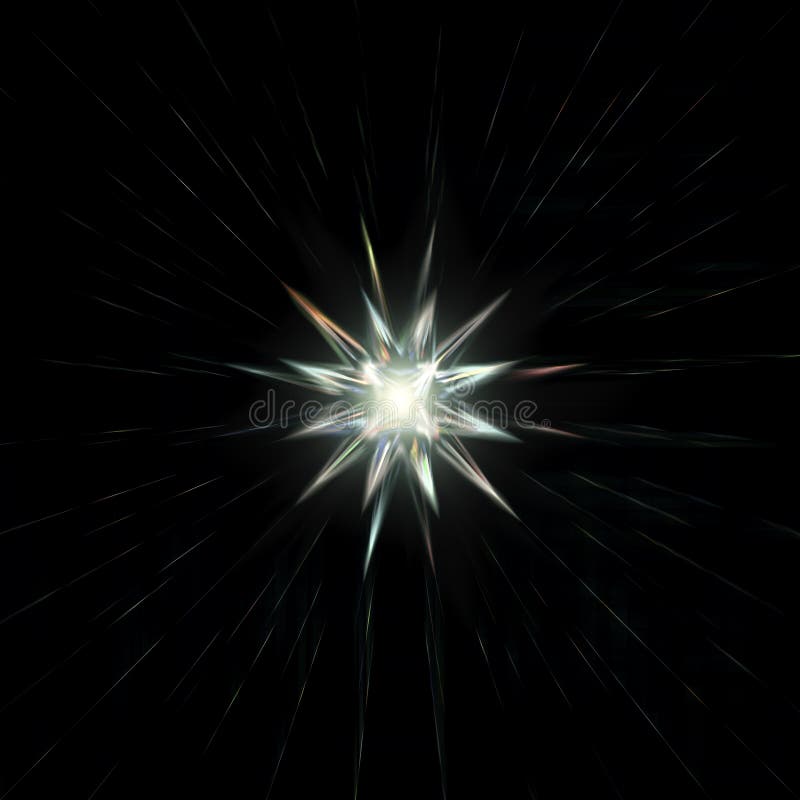 Firework Explosion, Star or Sunburst in Bright Light Rays, Stock ...