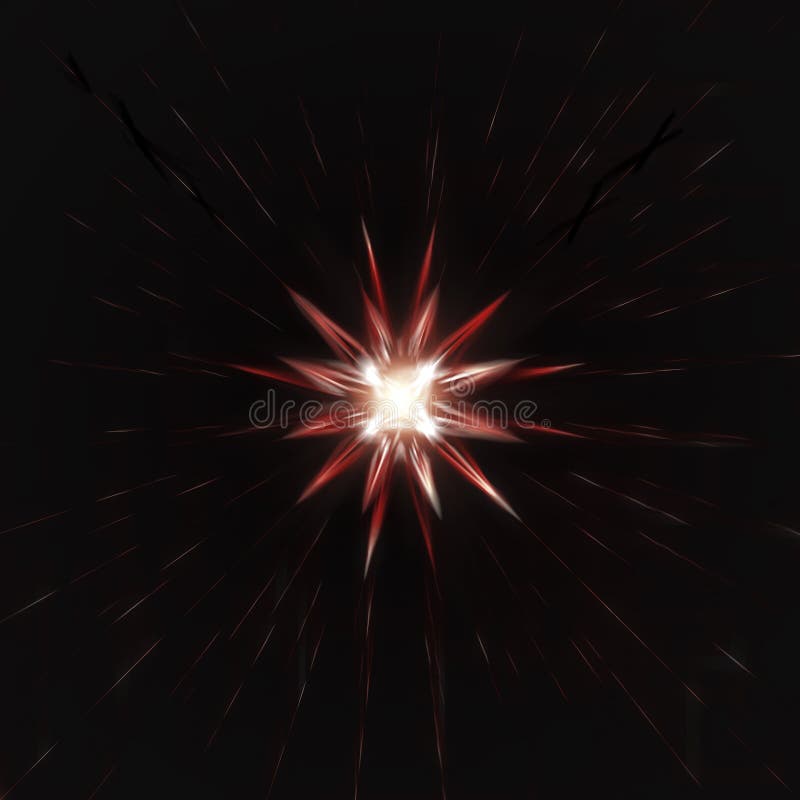 Firework Explosion, Star or Sunburst in Bright Light Rays, Stock ...