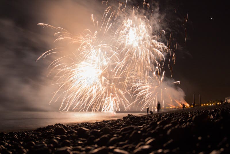 Firework in Festival in Brighton Stock Image - Image of firework, night ...