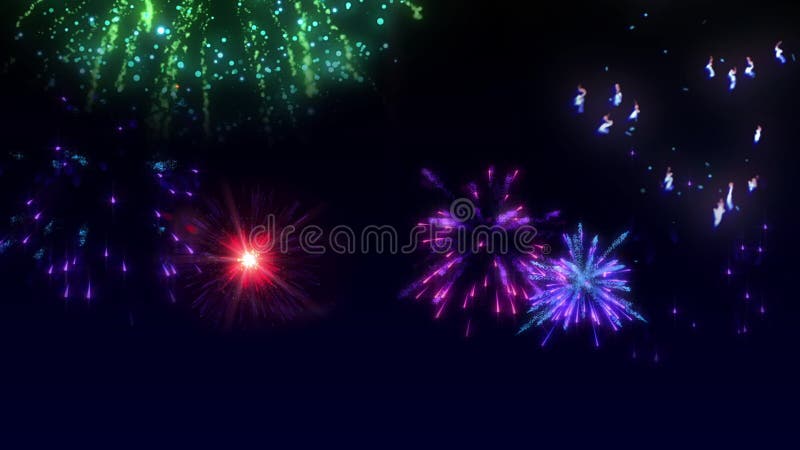 Firework Glow Particle Explosion Animation Stock Footage - Video of ...